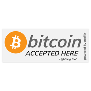 bitcoin accepted here sticker - nodl